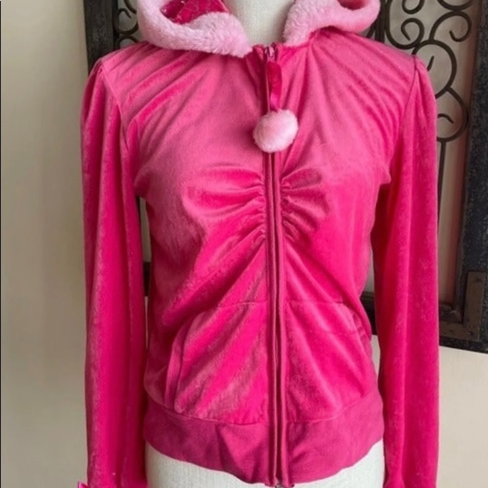 Rare Pink Velour Victoria's Secret "Santa Baby" Zip U… - Gem